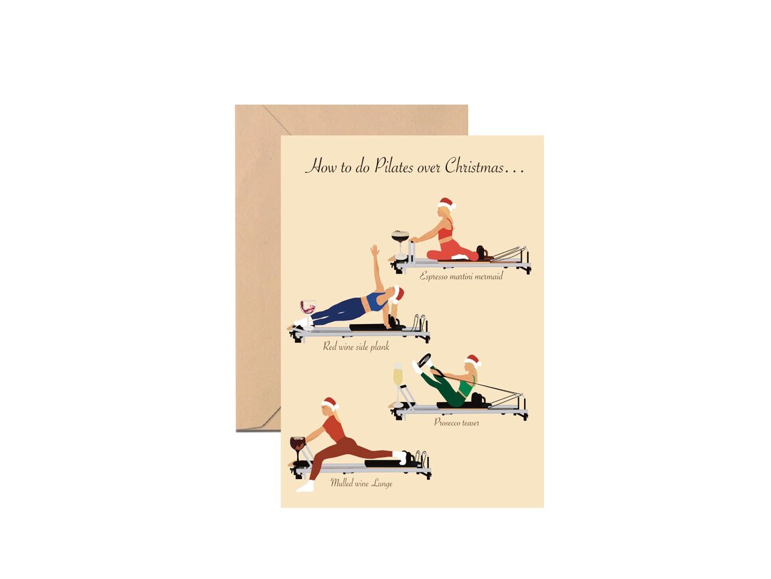 How to Pilates, Christmas Cards, Pilates Card, Pilates Pose, Pilates ...