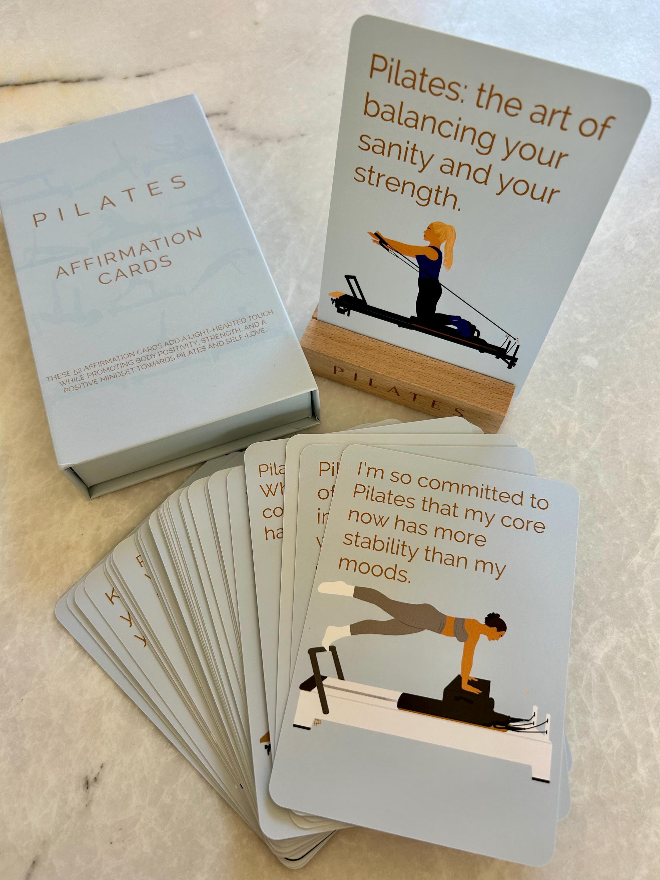 Pilates Affirmation Cards, Unique Affirmations, Pilates Lovers, Pilates ...