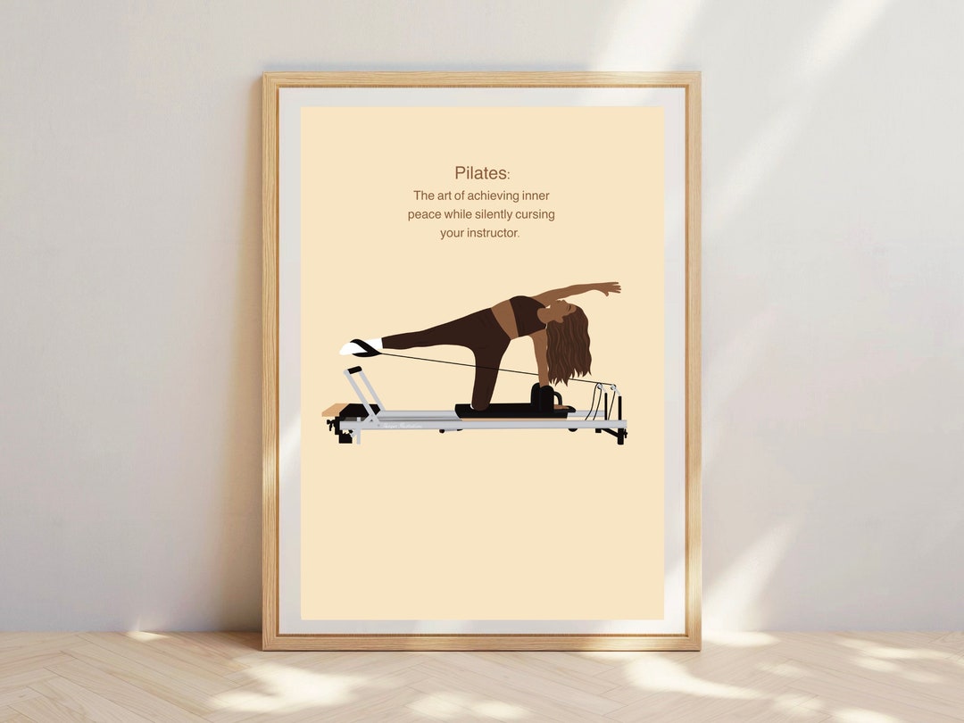 Pilates Inner Peace, Funny, Reformer Card, Reformer Pose, Birthday Card ...