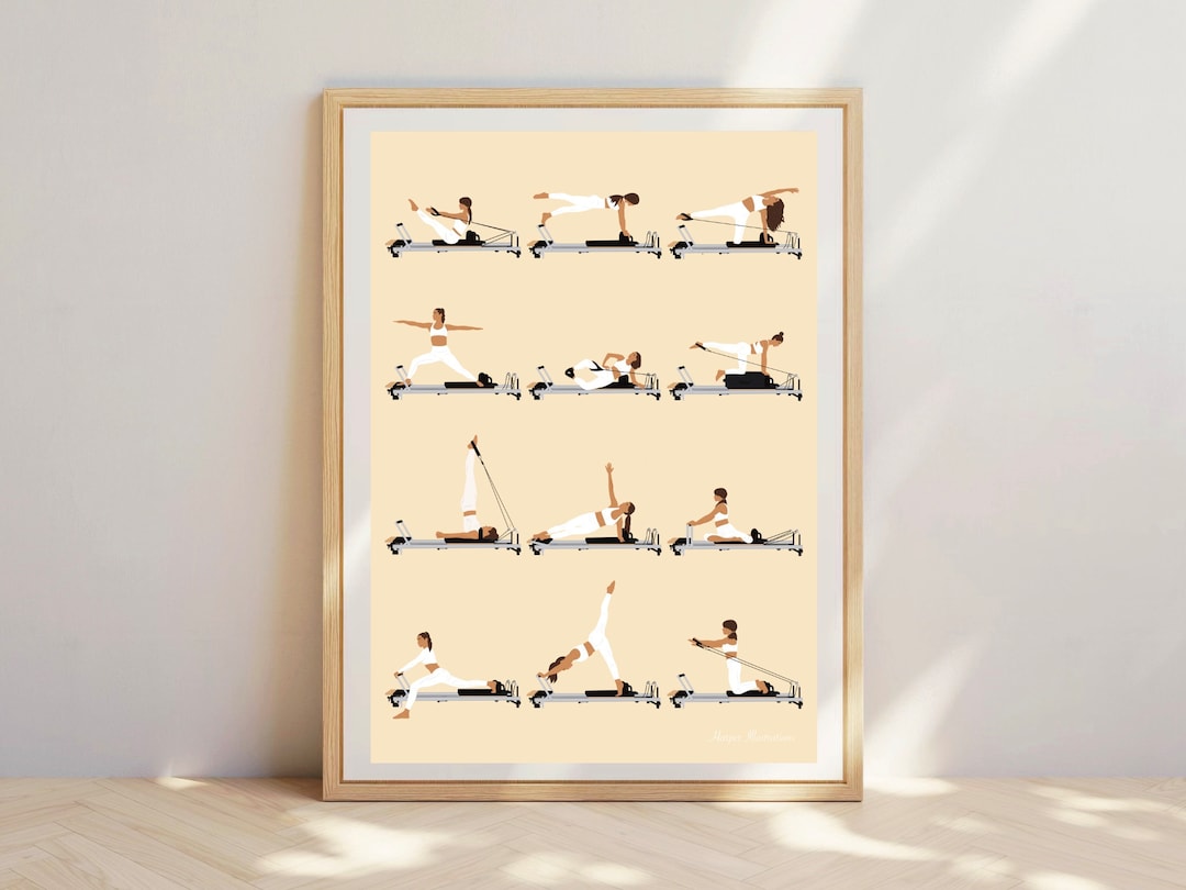 Pilates Chart, Pilates Exercises, Pilates Table, Pilates Print, Pilates ...