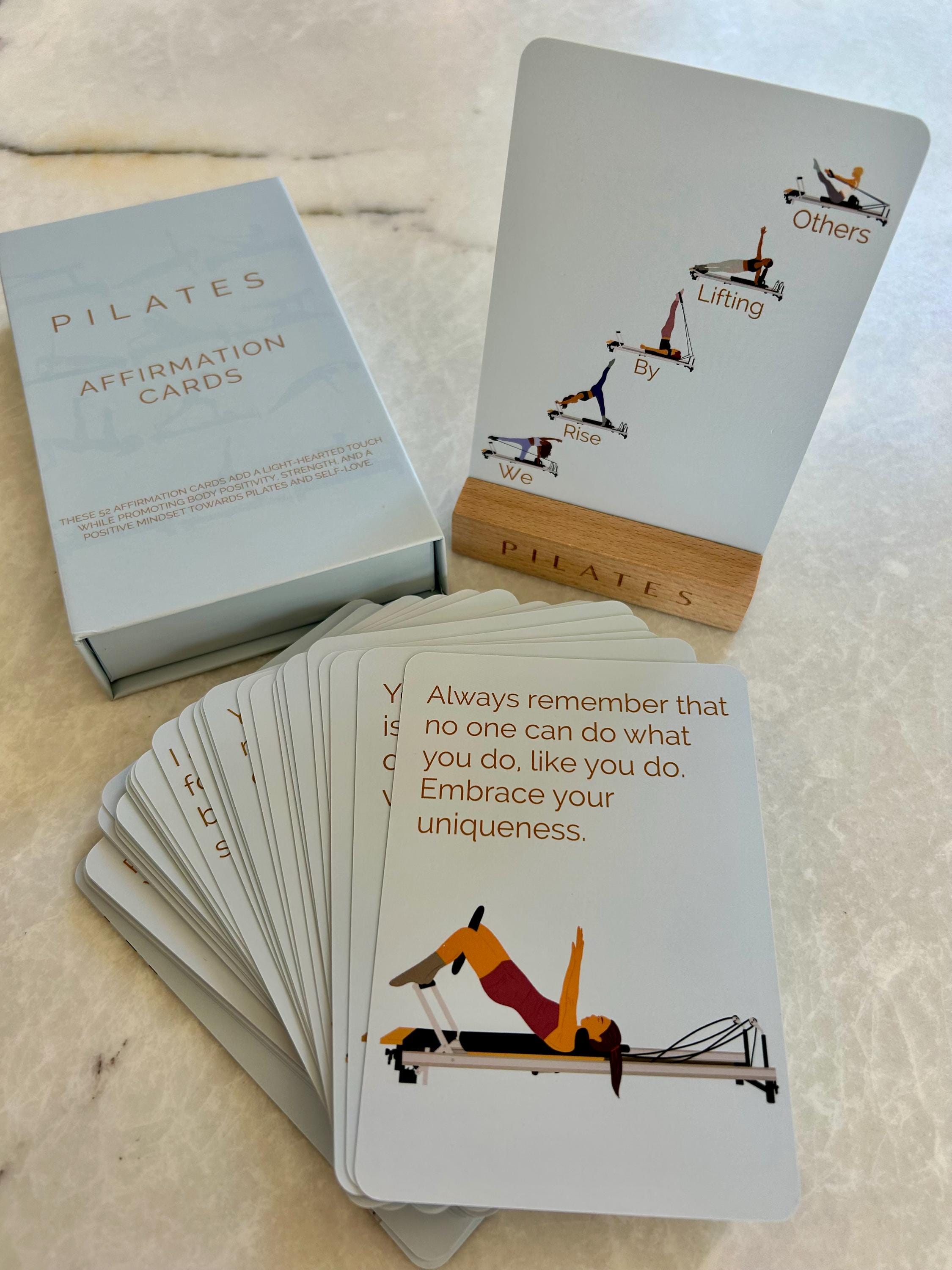 Pilates Affirmation Cards, Unique Affirmations, Pilates Lovers, Pilates ...