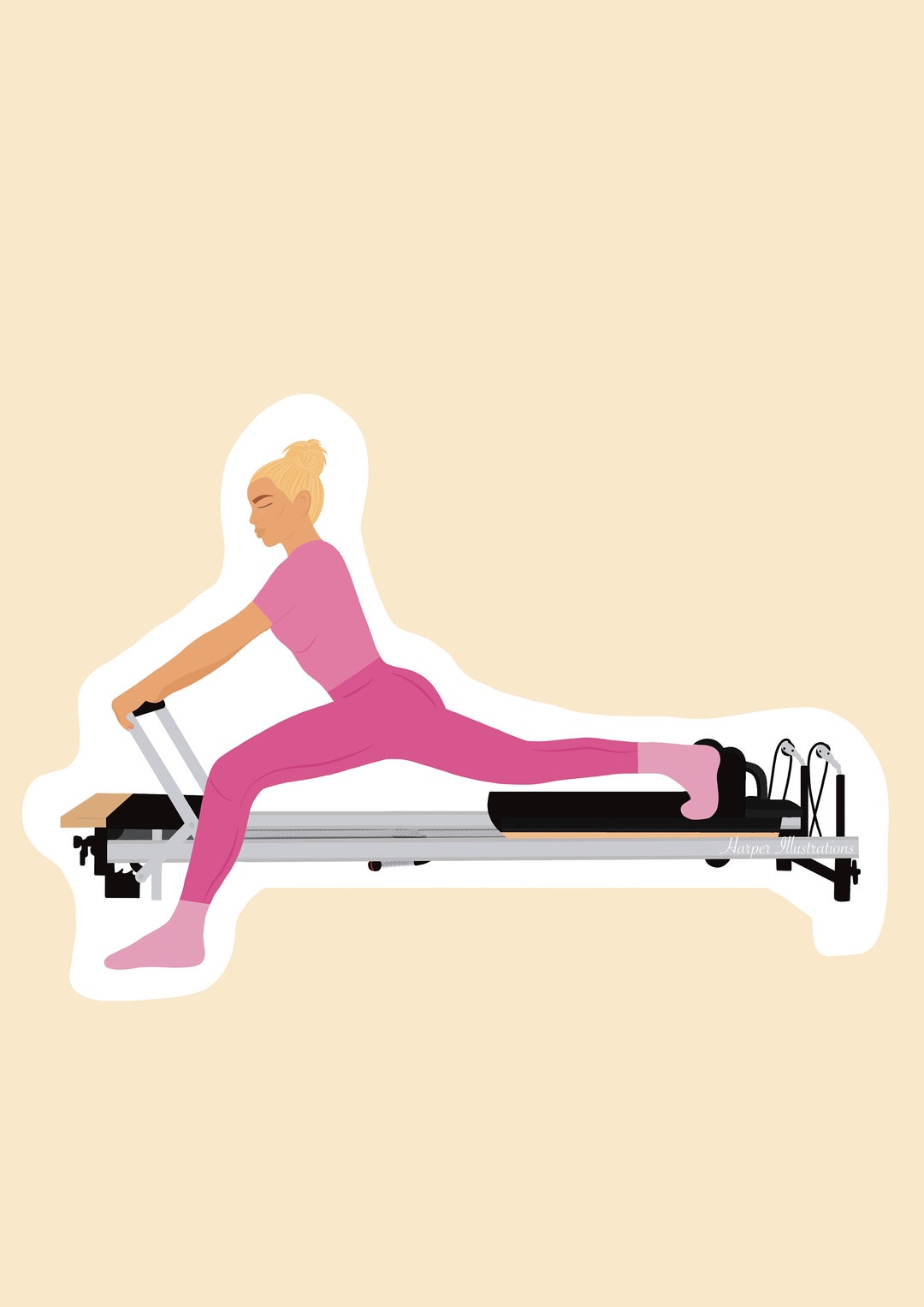 Pilates Sticker, Pilates, Sticker, Reformer Pilates, Pilates Lover ...