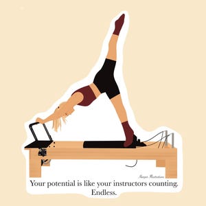 Pilates Sticker, Pilates, Sticker, Reformer Pilates, Pilates Lover ...