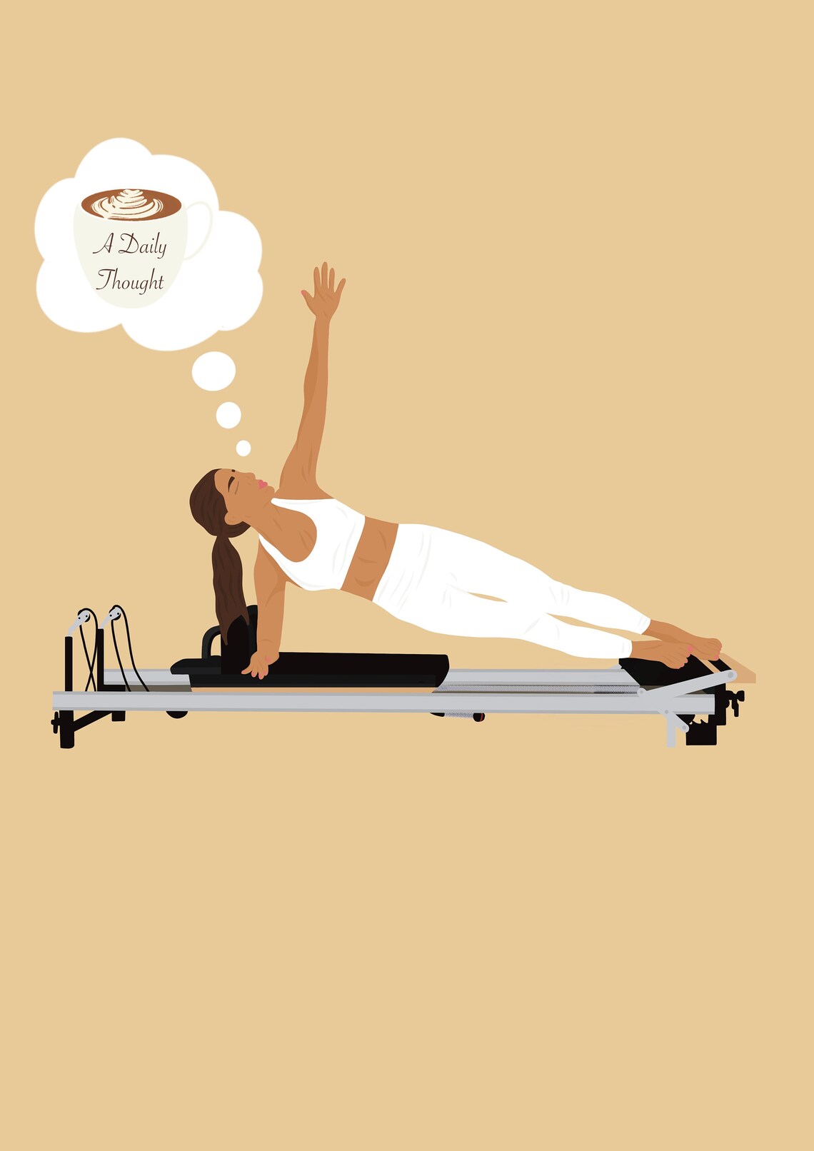 Pilates, a Daily Thought, Reformer Pose, Personalisation Print, Pilates ...