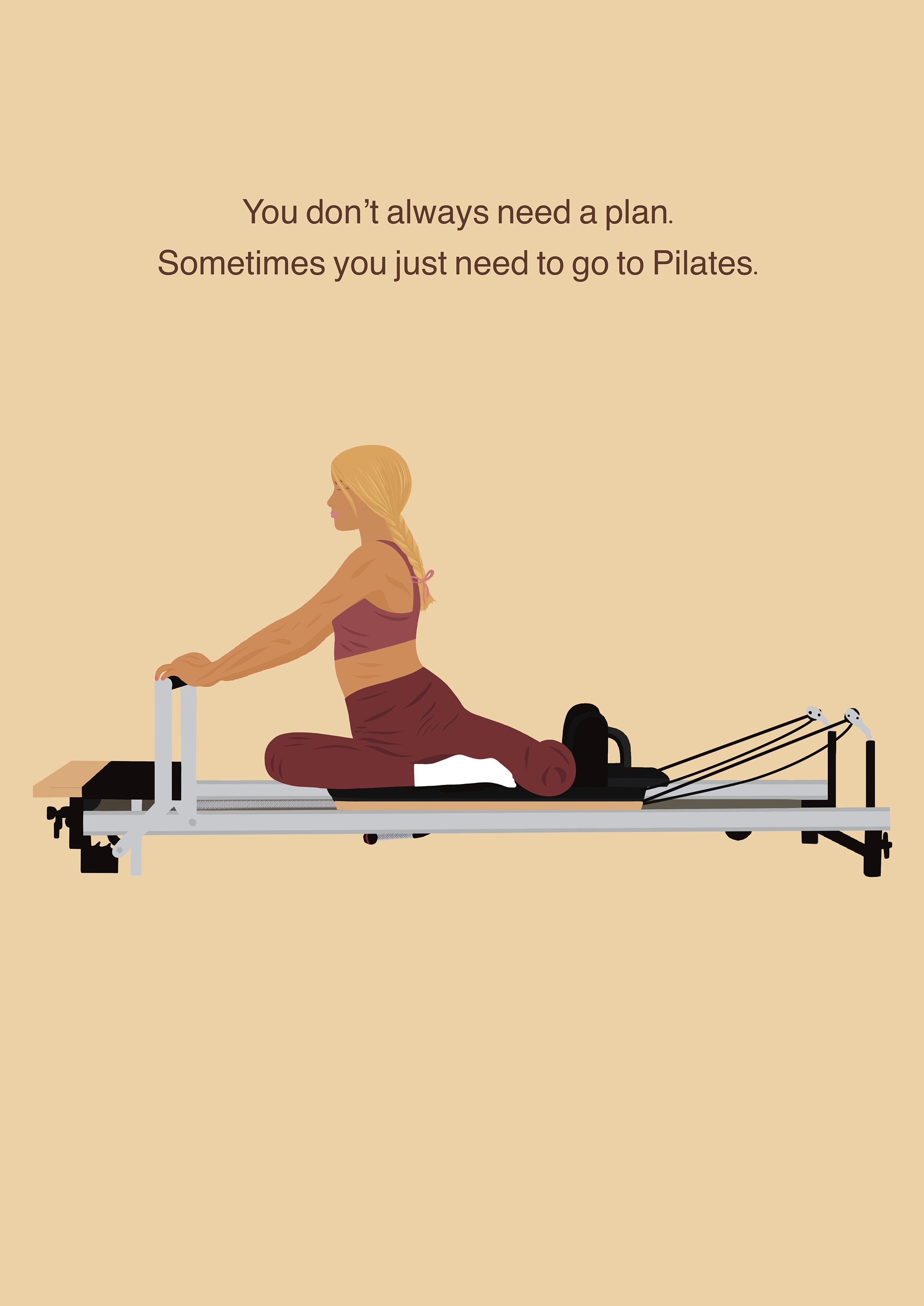 You Dont Need a Plan. Greeting Card, Pilates, Pilates Postcard ...