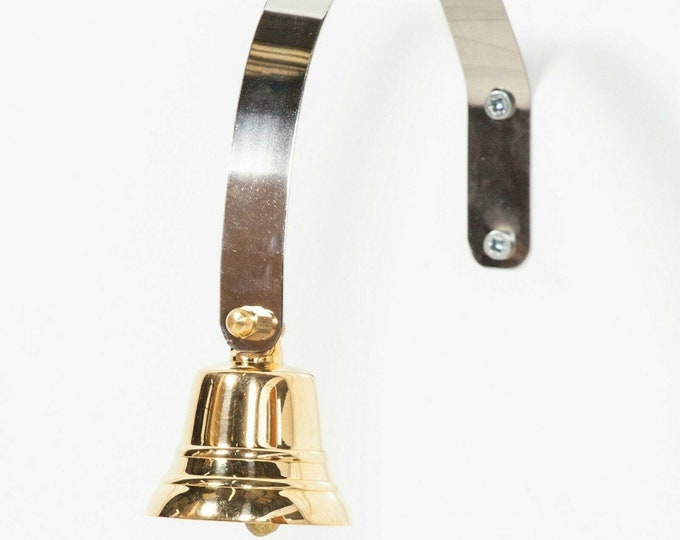 Polished Brass Traditional Design Shop Spring Door Bell on A Steel ...