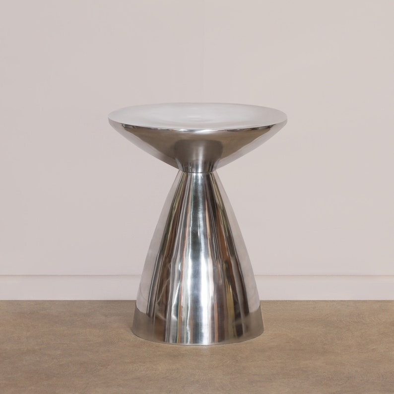 Modern Small Cast Aluminum Metal Occasional End Side Table - Etsy