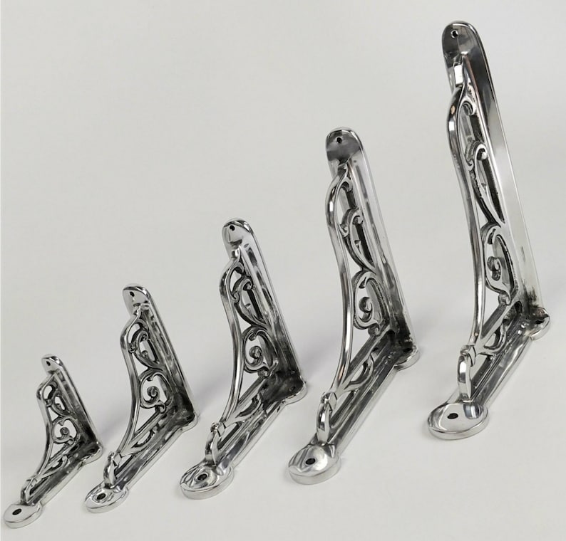 Metal Cast Chrome Polished Victoria Antique Style Scroll Wall - Etsy