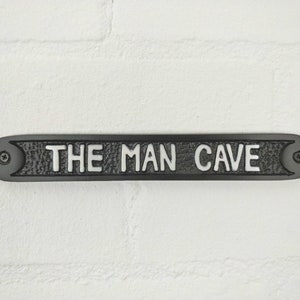 Man Cave Door Wall Sign Plaque Shed Garage Vintage Cast Metal Dad ...