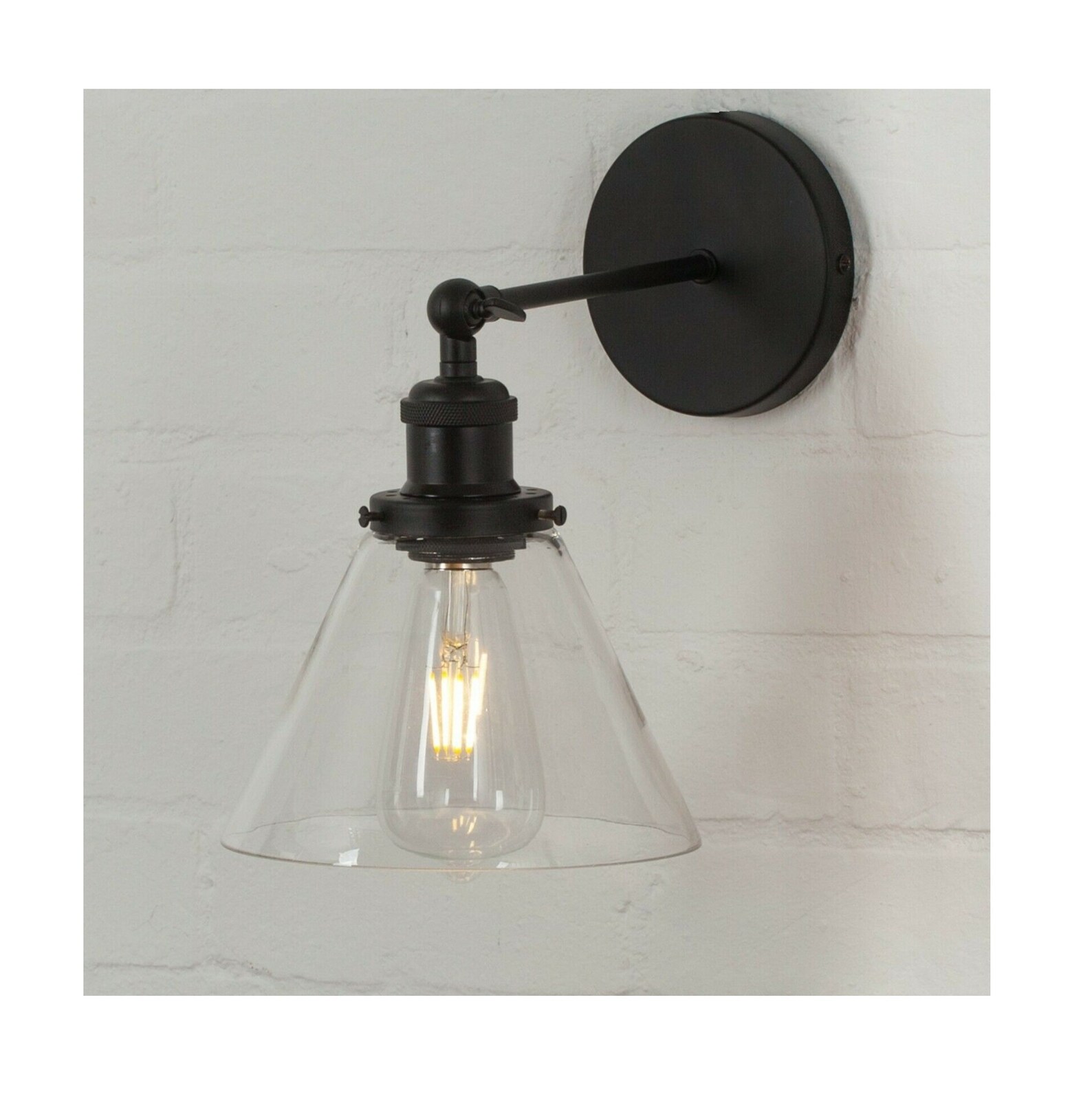 Metal Modern Retro Black Industrial Factory Wall Light Funnel | Etsy UK