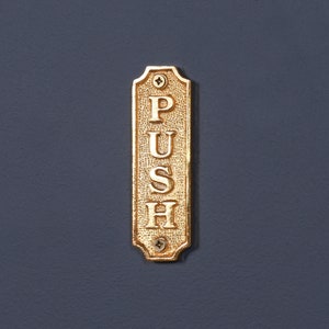 Vintage Victorian English Style Brass Plated PUSH & PULL Door Sign ...