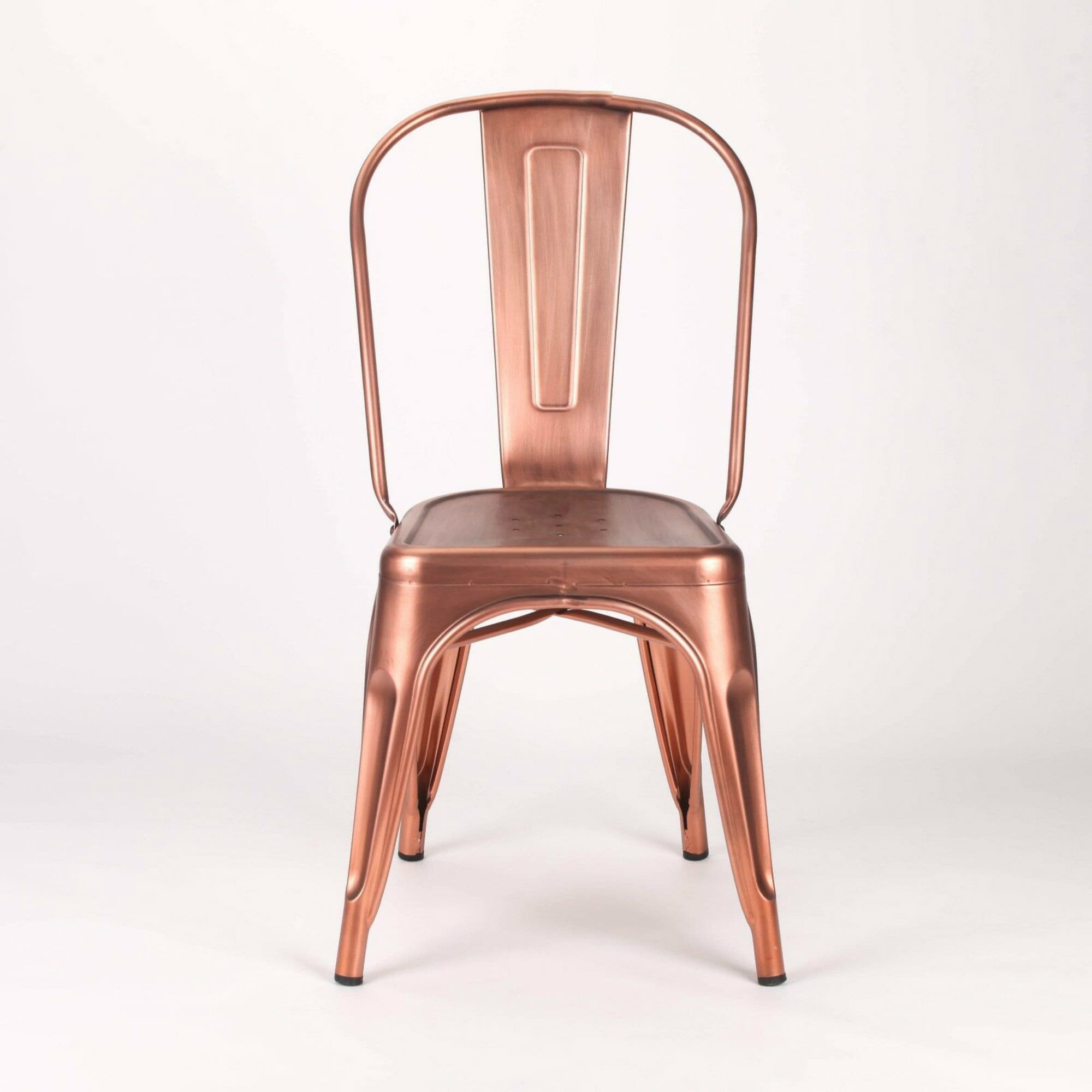 Industrial Style Metal Vintage Copper Stackable Dining Chair - Etsy UK
