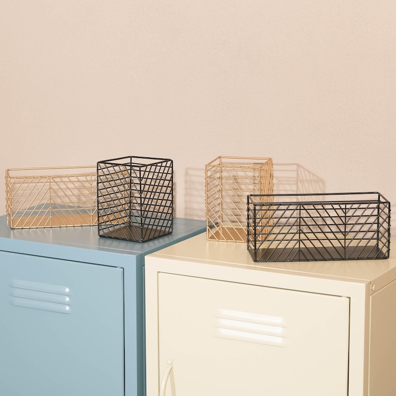 Square Basket Black Metal - Etsy