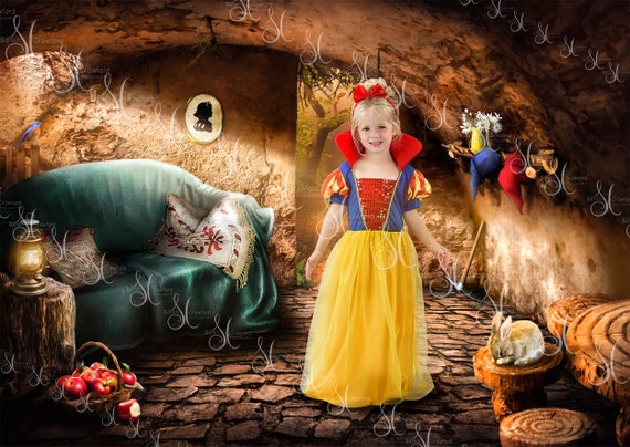 Snow White and the Seven Dwarves House Digital Composite | Etsy