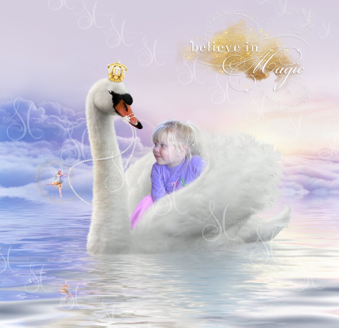 Swan Lake Princess Background, Digital Composite With Easy to Use ...