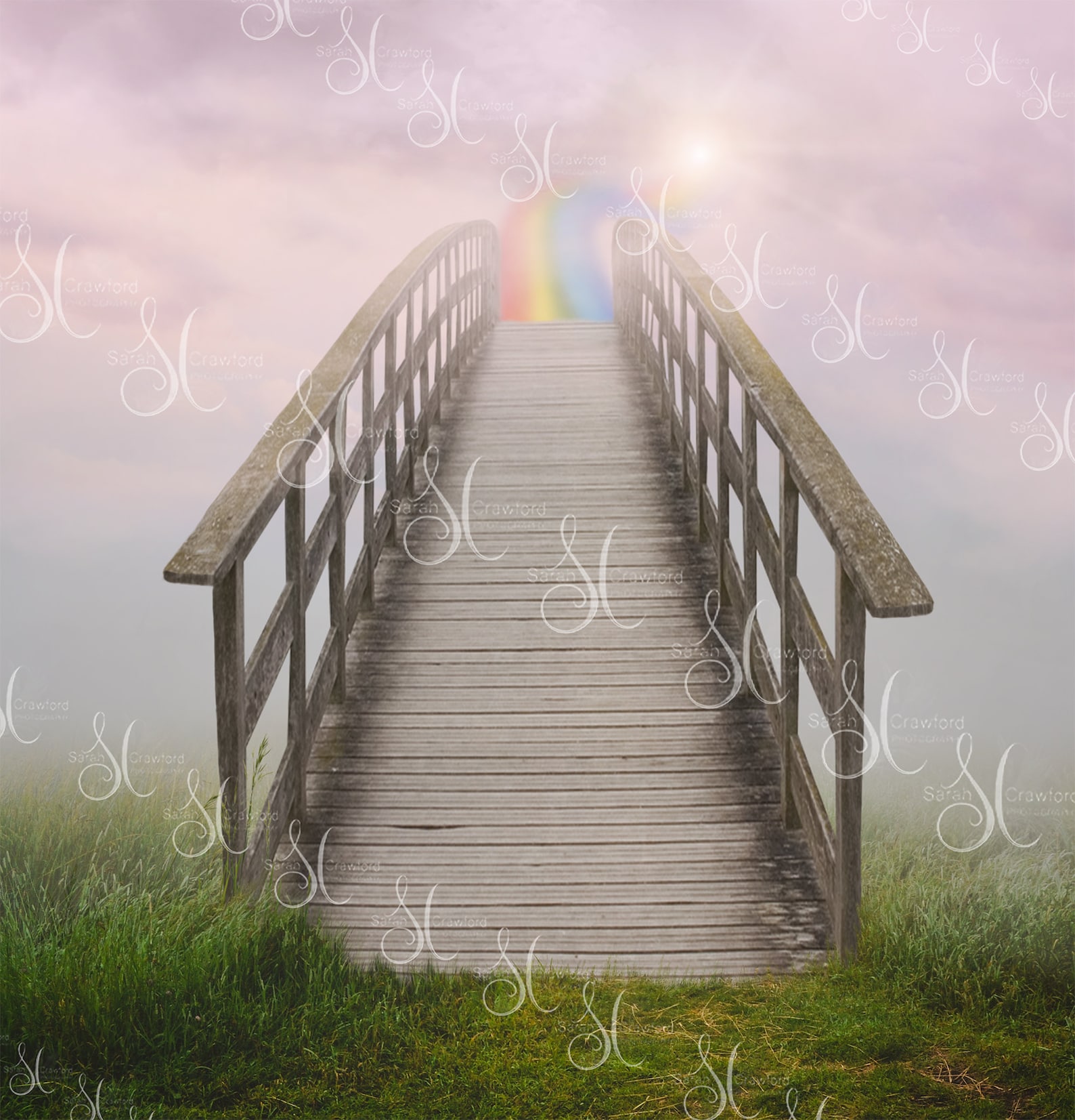 Rainbow Bridge to Heaven Background With Cloud and Quote - Etsy