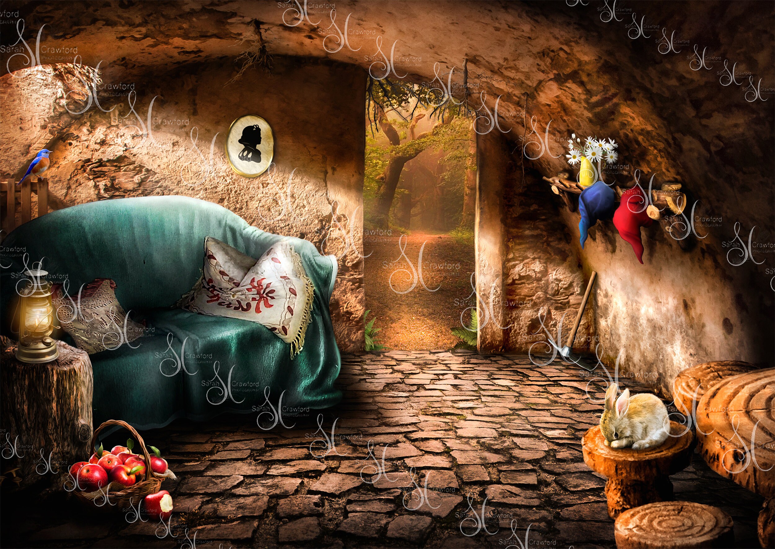 Snow White and the Seven Dwarves House Digital Composite Background ...