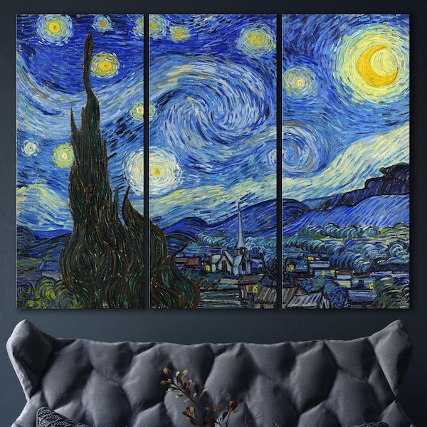 Large Starry Night Wall Art - Etsy