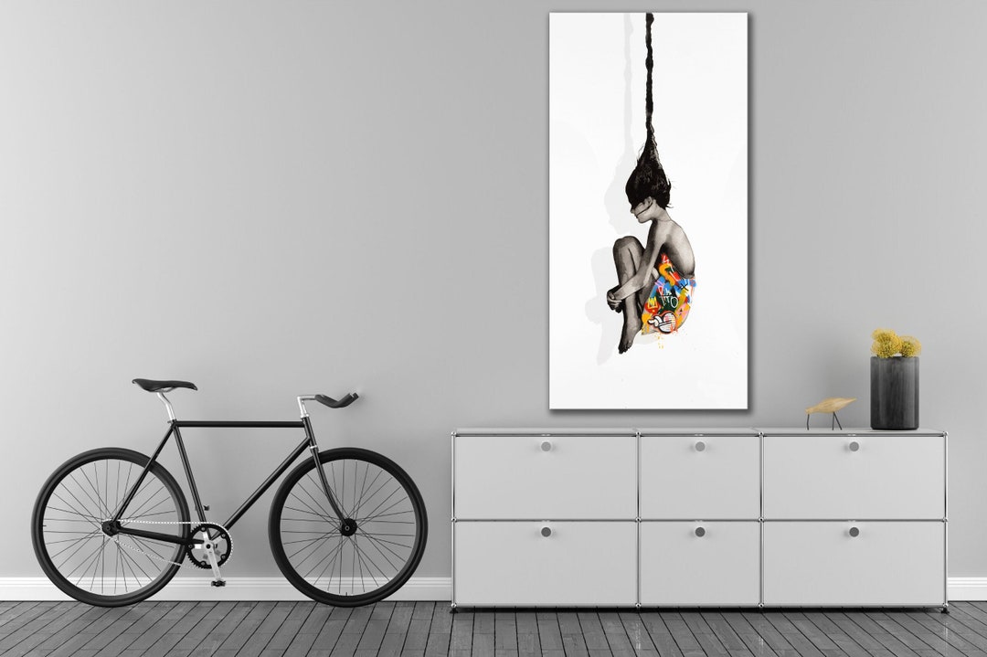 Falling Out of Consciousness Canvas Print Street Art Graffiti Print ...
