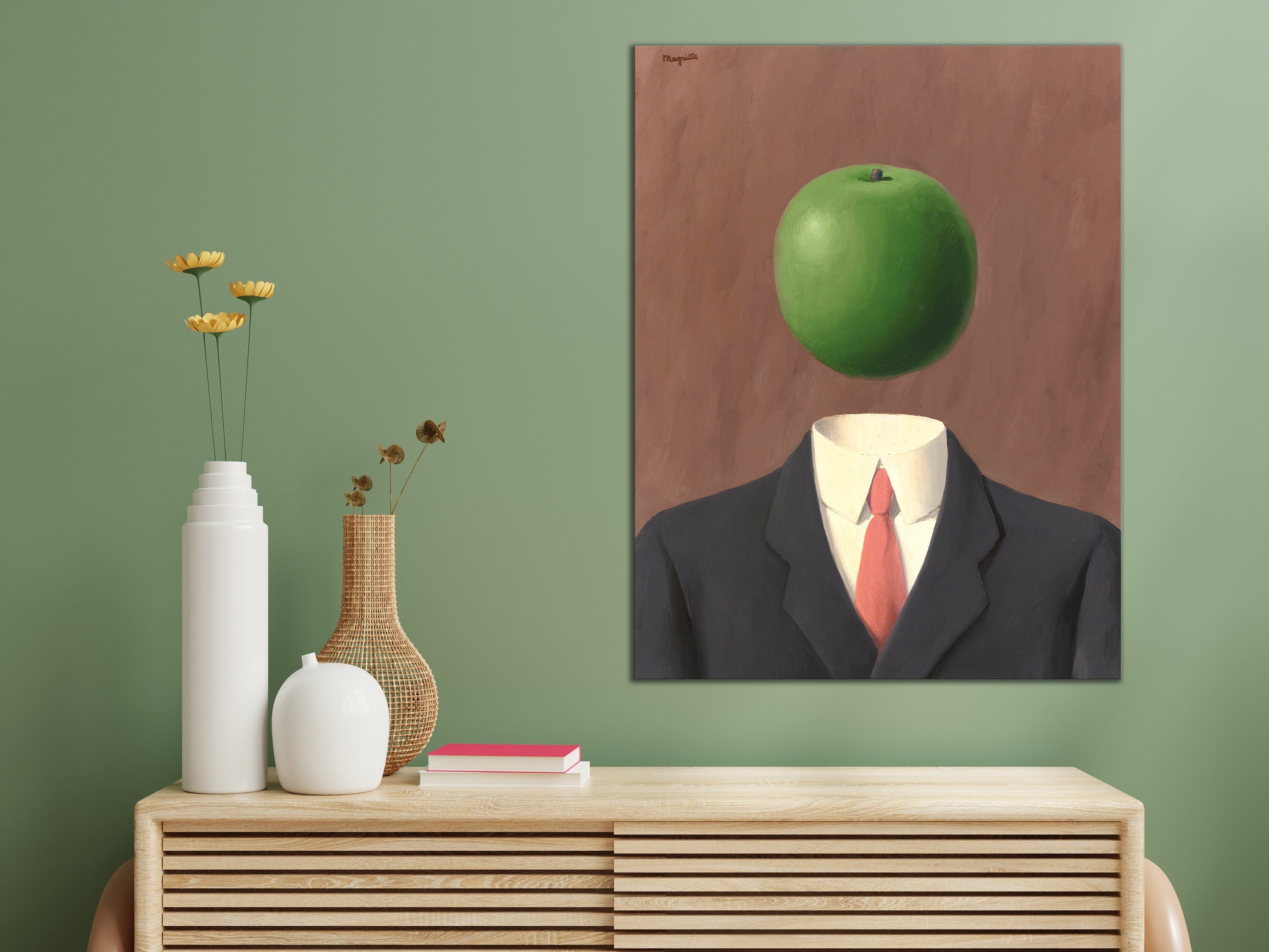 The Idea by Rene Magritte Canvas Print Painting Art Modern Living Room ...