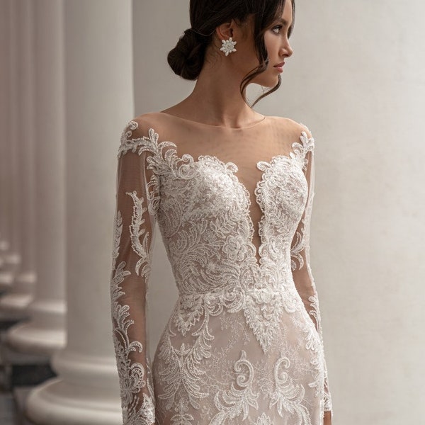 Boho Wedding Dress Long Sleeve - Etsy