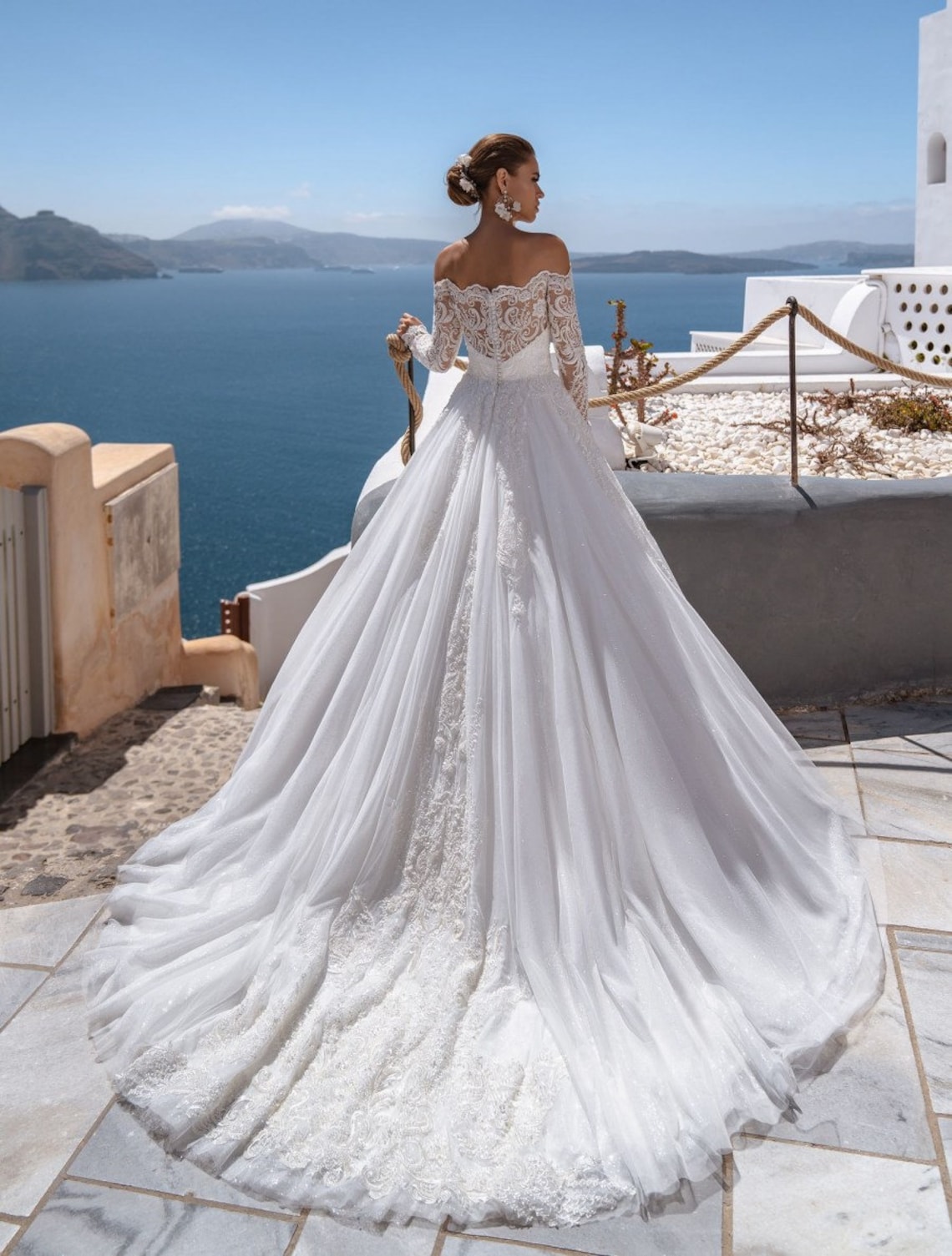 A-line Wedding Dress Lace Wedding Dress Long Sleeve Long - Etsy