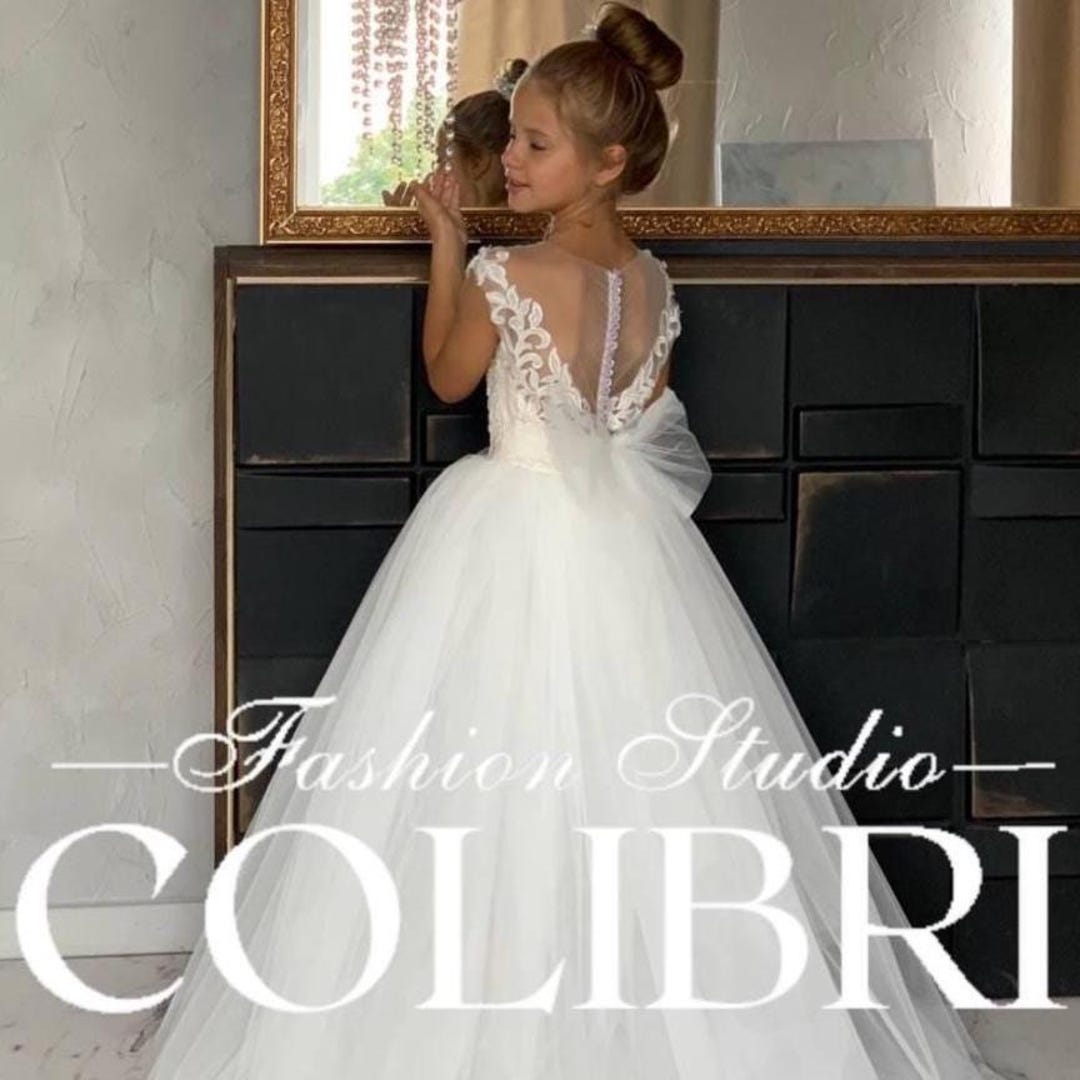 First Communion Toddler Girl Dress Wedding Little Girl Flower Dress ...