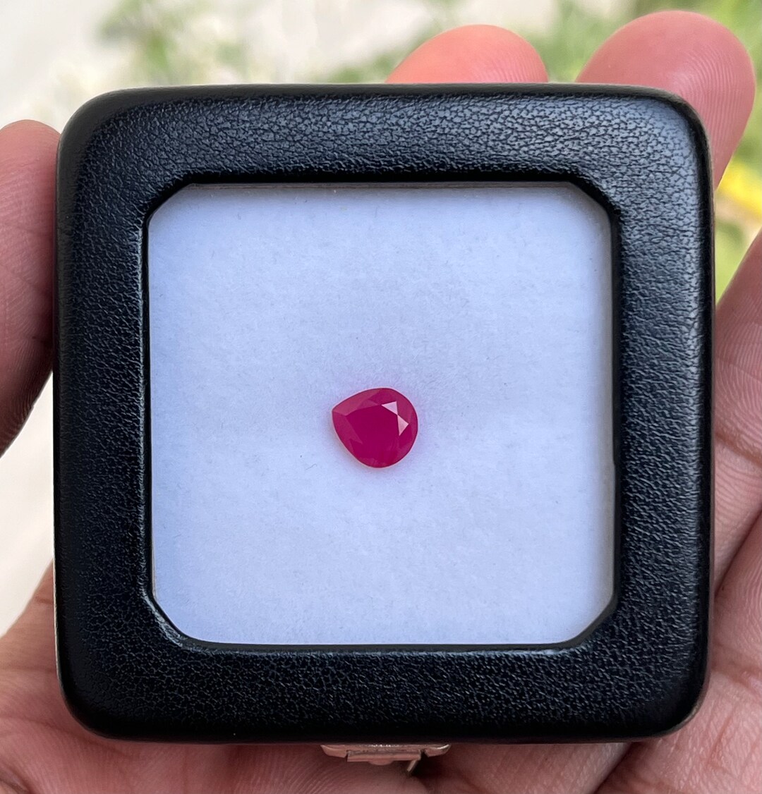 Natural Ruby Blood Red Colour 7.70X7.00 MM 1.60cts Faceted Pear Loose ...