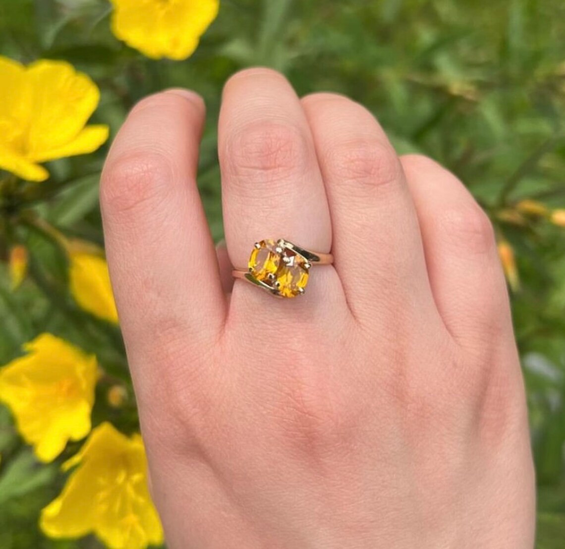 Natural Tourmaline Ring, Vintage Ring, Multy Stone Rings, Engagement ...