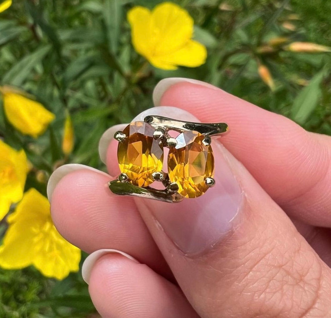 Natural Tourmaline Ring, Vintage Ring, Multy Stone Rings, Engagement ...