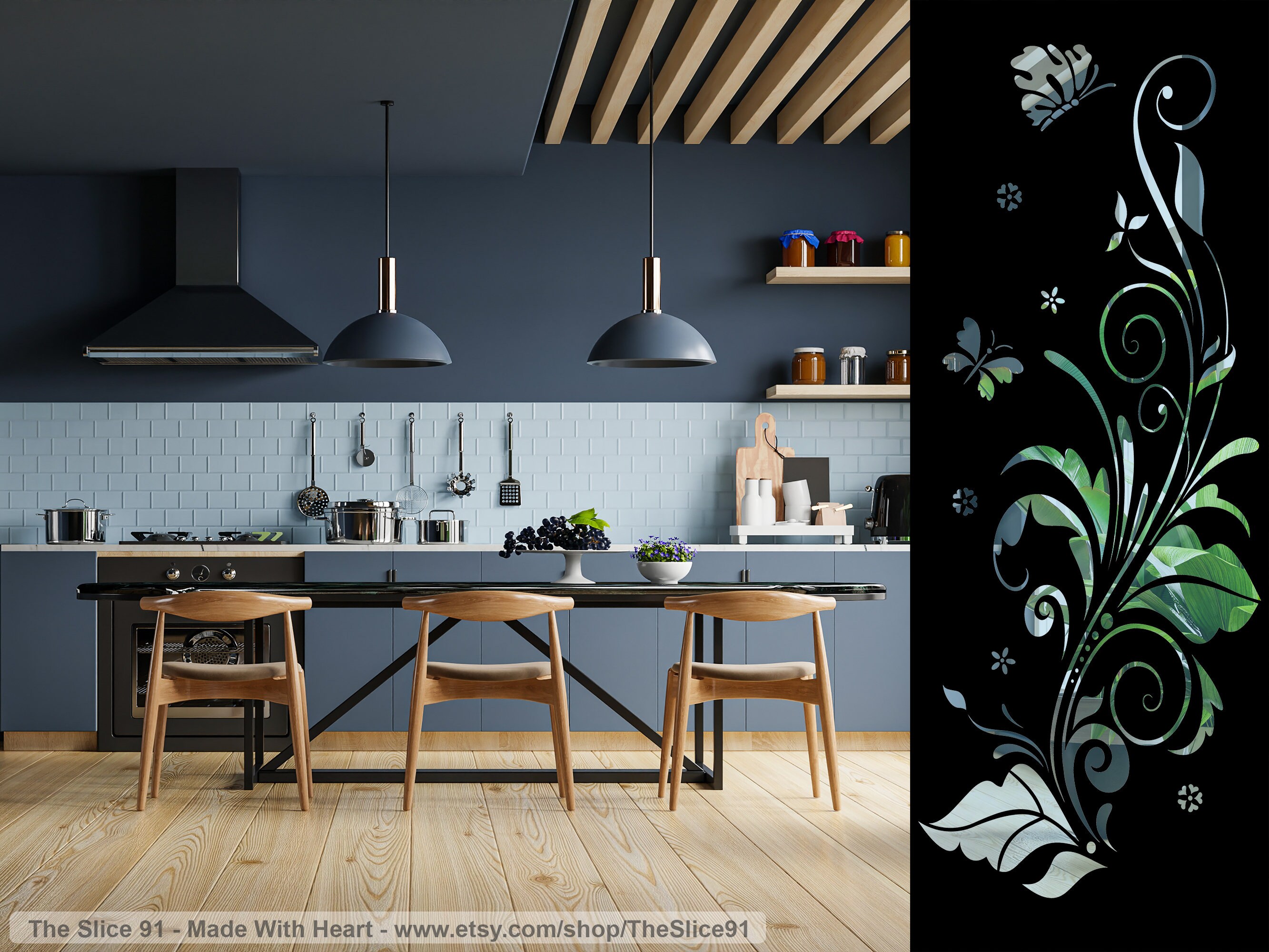 Flower Panel SVG Flower Divider Flower Clipart Flower Cut - Etsy