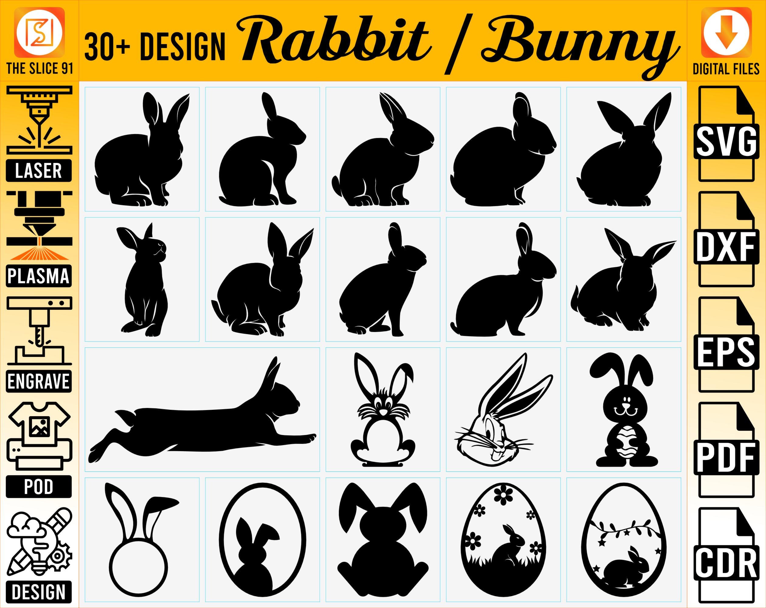 Rabbit Set Rabbit Svg Bunny Svg Rabbit Silhouette Animal - Etsy