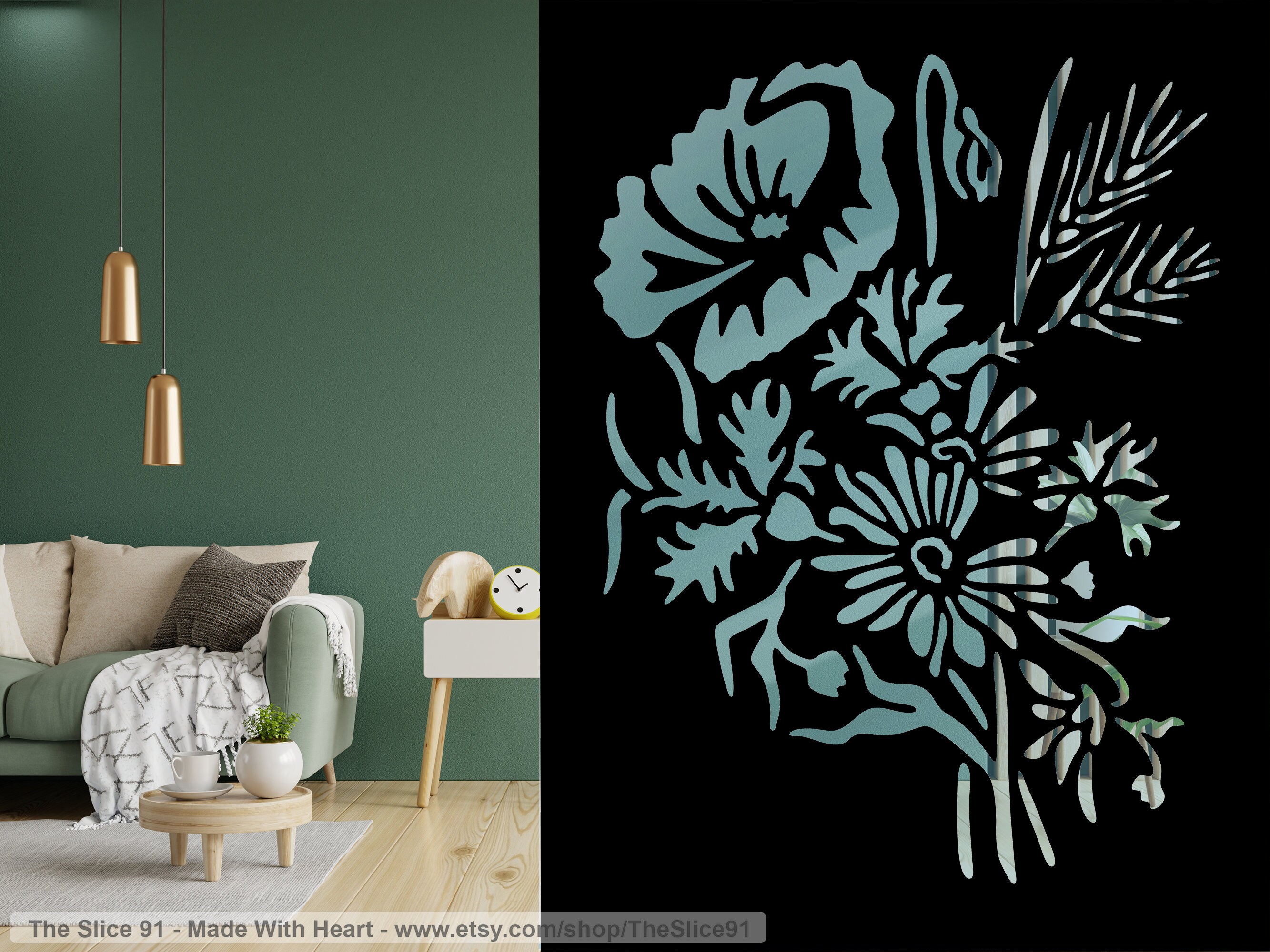 Flower Panel SVG Flower Divider Flower Clipart Flower Cut - Etsy