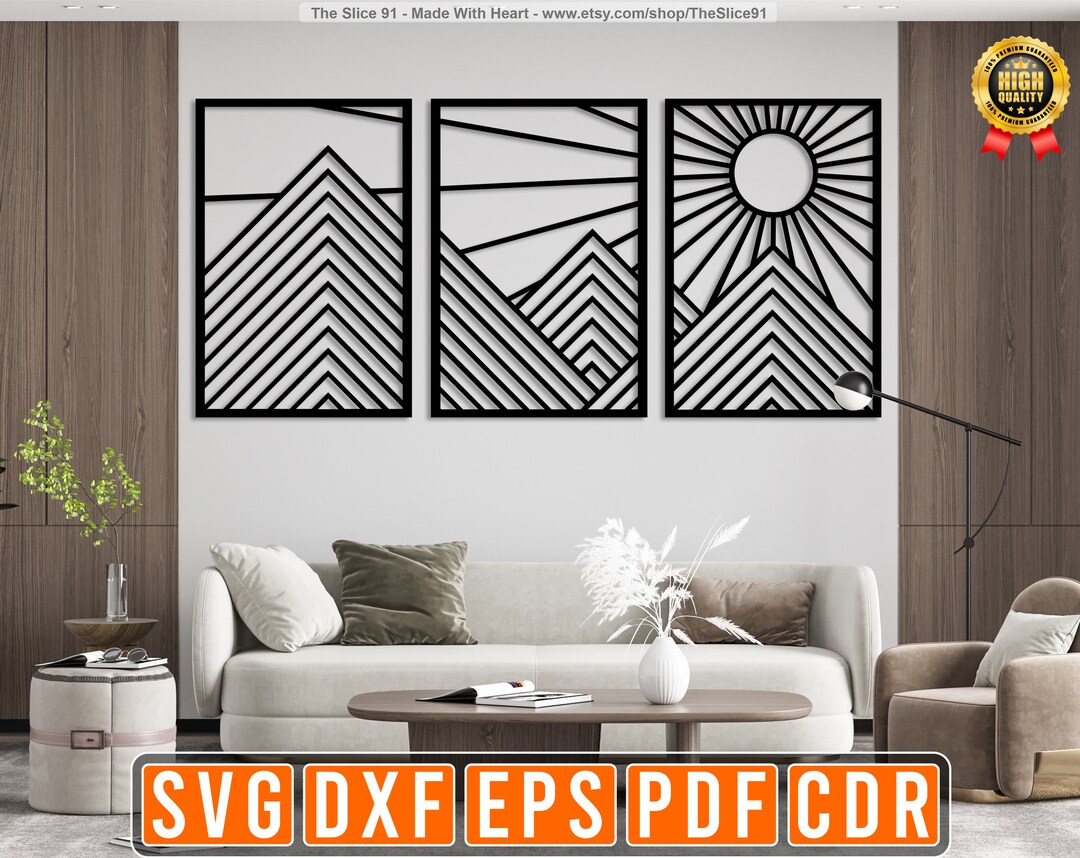 Mountain 3 Panels Metal Wall Art Three Panel Set3 Piece - Etsy