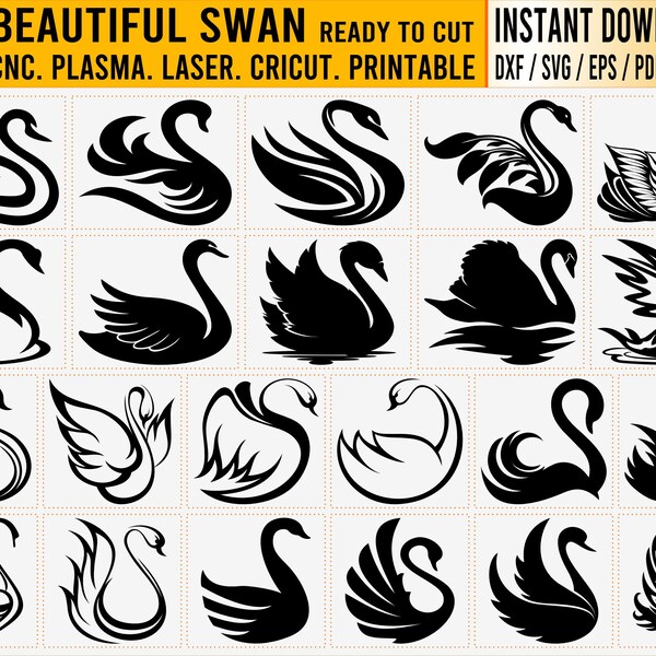 Laser Cut Swan - Etsy