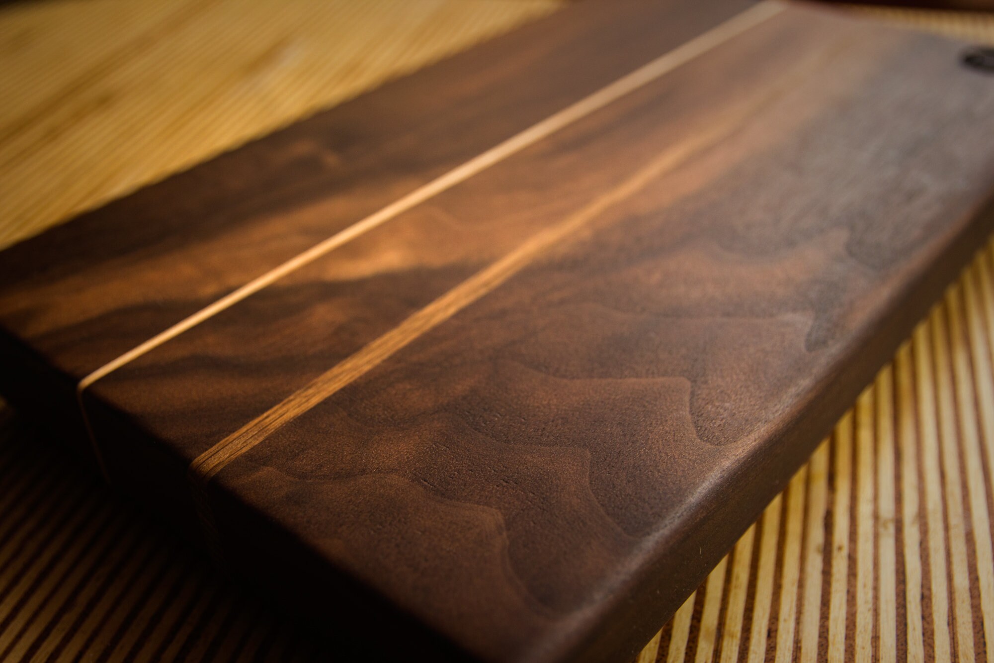 Long grain walnut oak and maple wood cutting board. Cutting | Etsy
