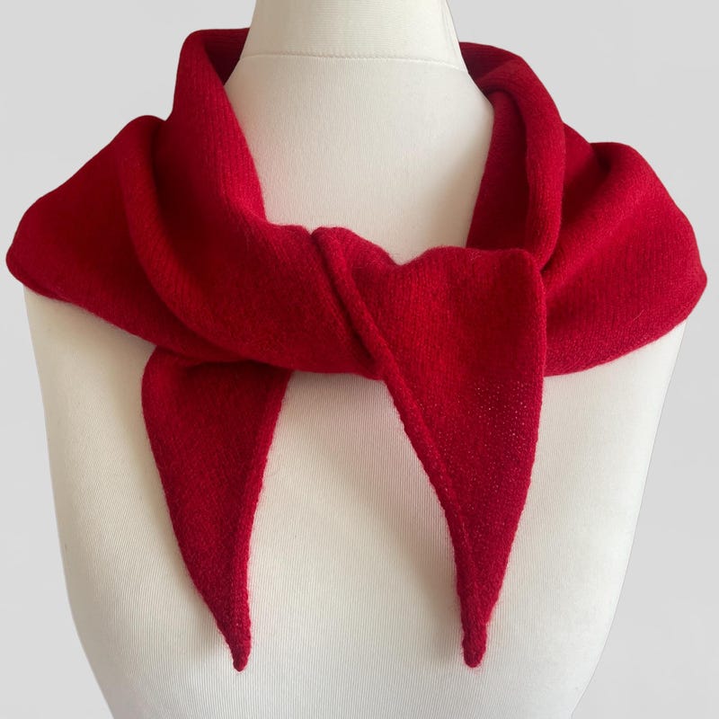 Dark Red Lambswool Scarf - Etsy UK