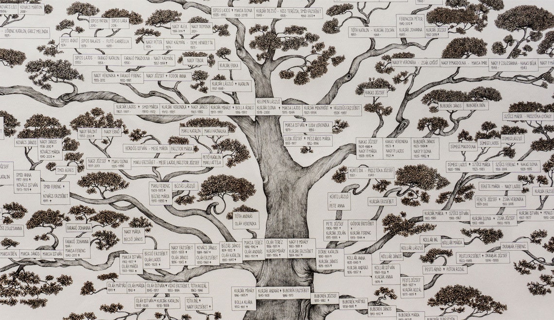 Family Tree, Wall Art, Genealogy, Trees, Nature, Family Heritage ...