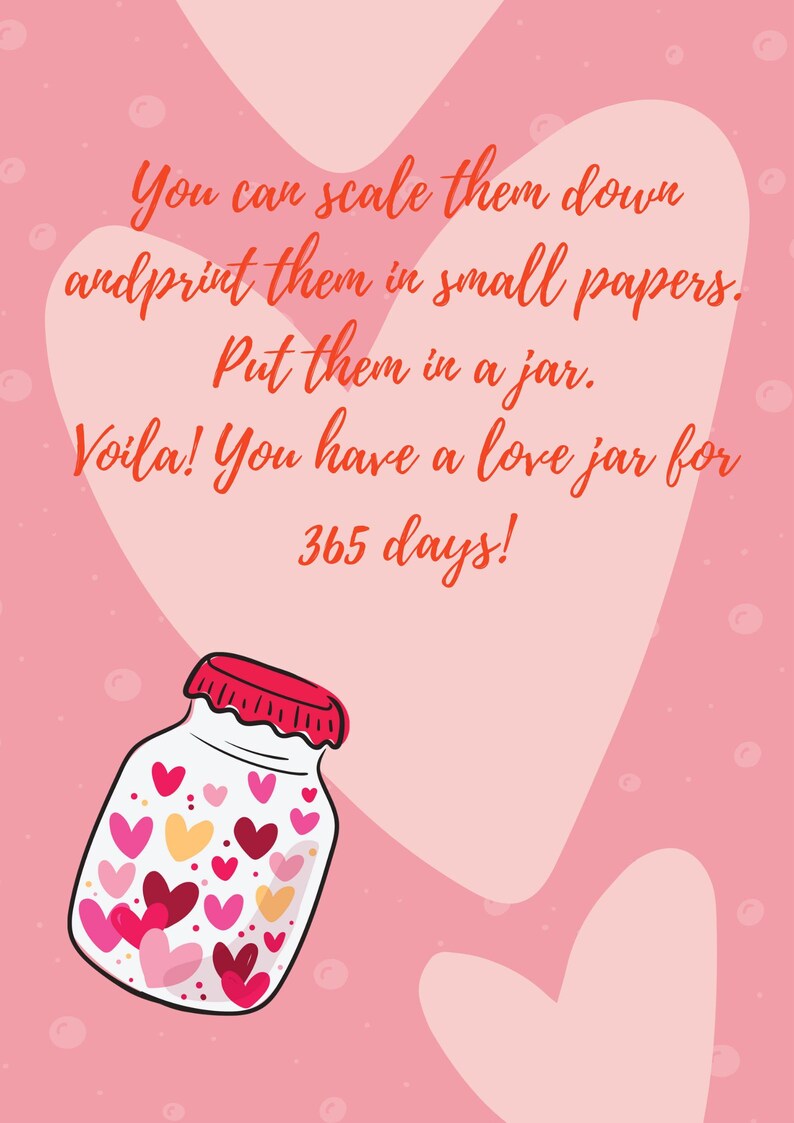 365 Love Quotes | Printable Love Notes for Jar | Romantic Gift for Him ...