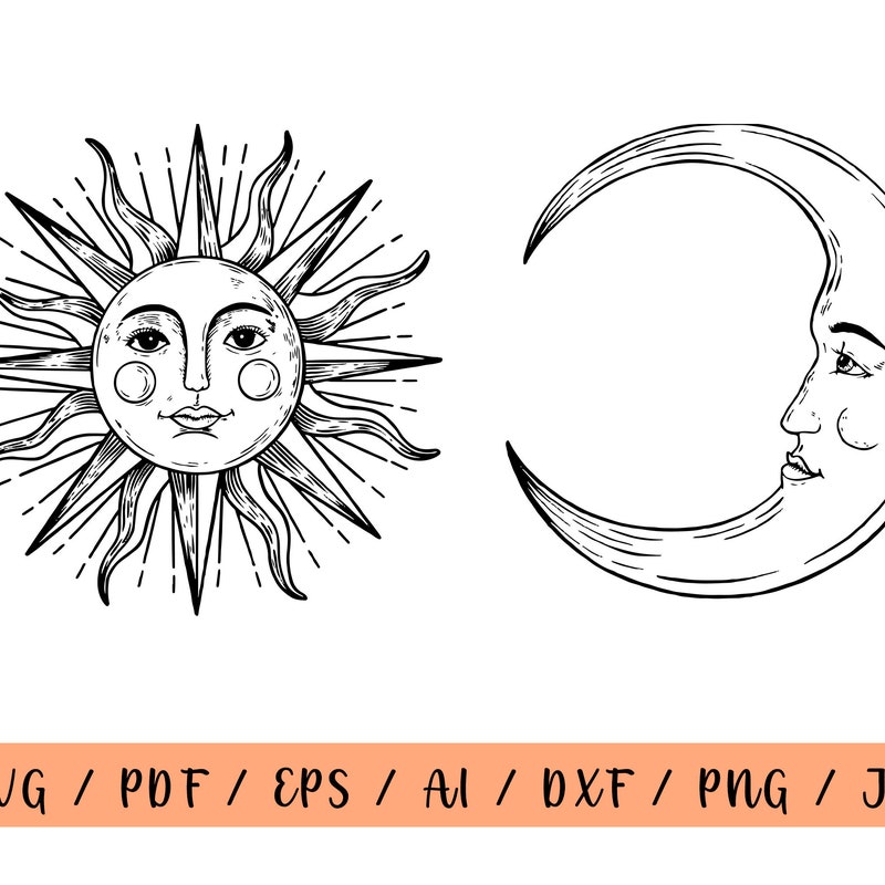 Man in the Moon Svg - Etsy