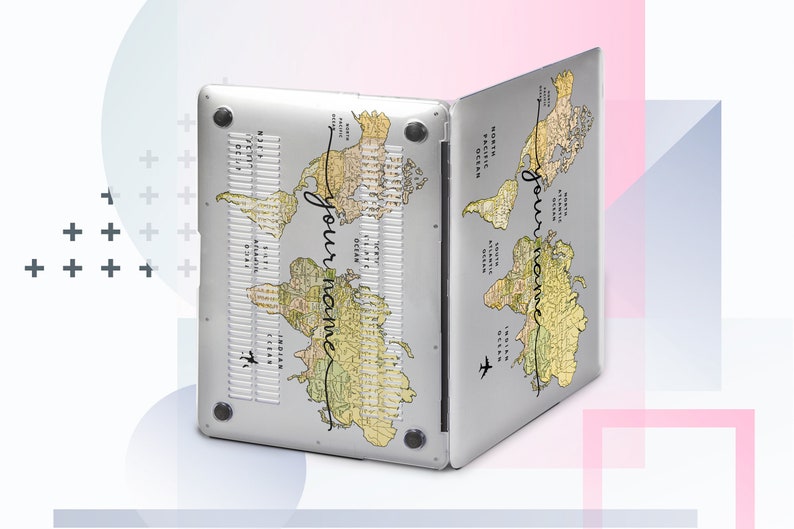 Personalized World Map Macbook Case Macbook Pro 13 2019 Cover - Etsy