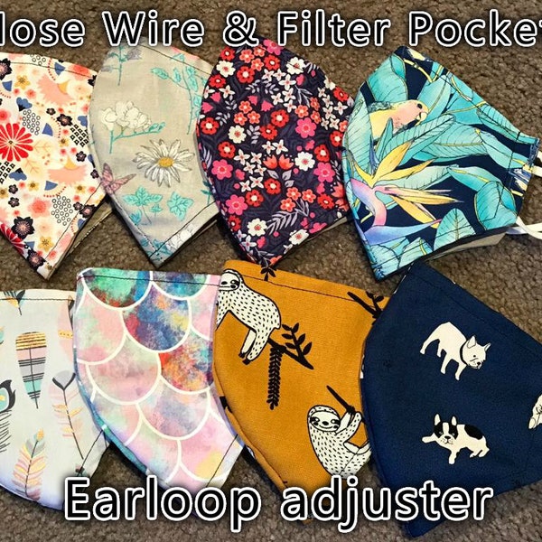 Masks With Nose Wire - Etsy