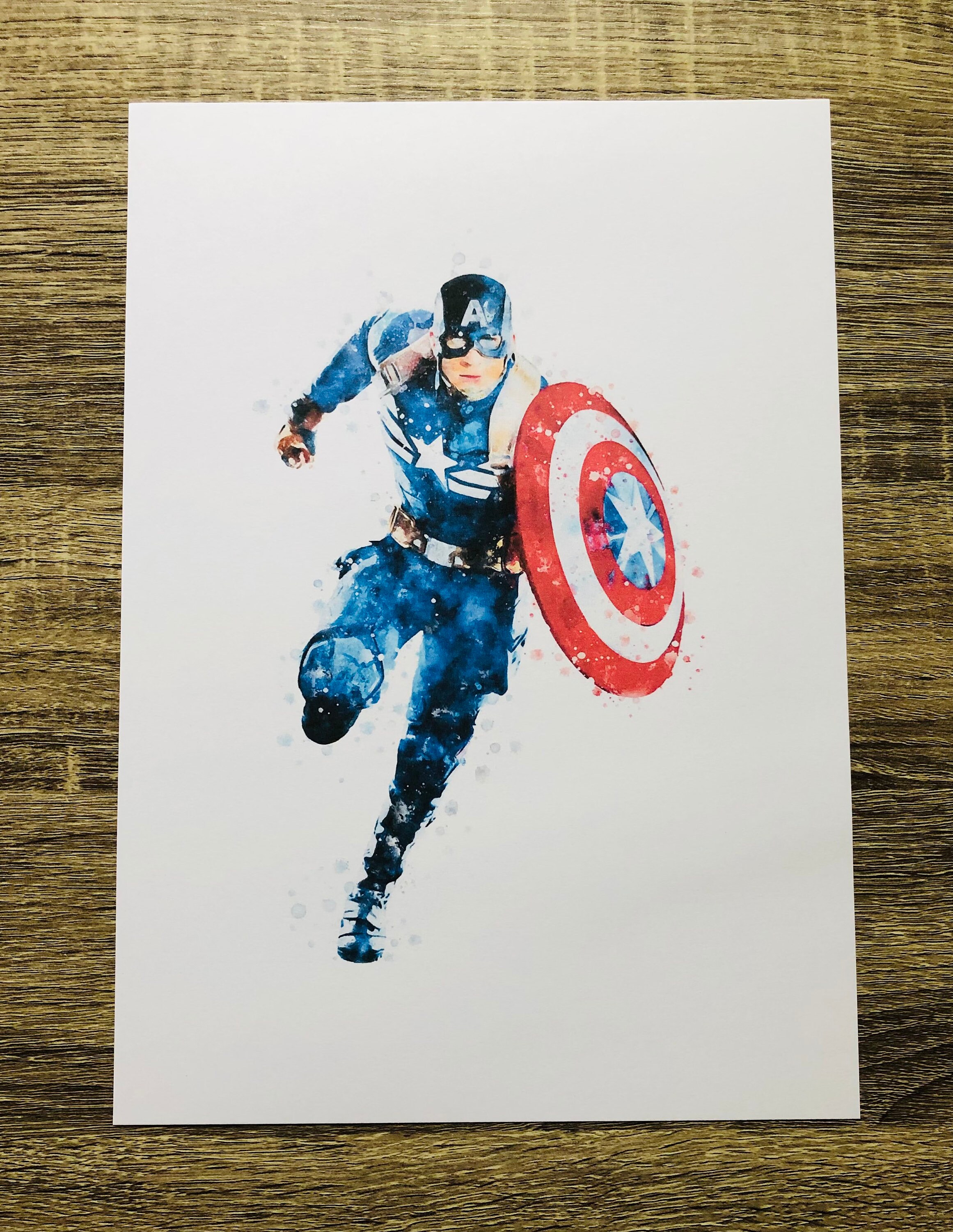 A4 Marvel Superhero Watercolour Prints - Etsy Australia