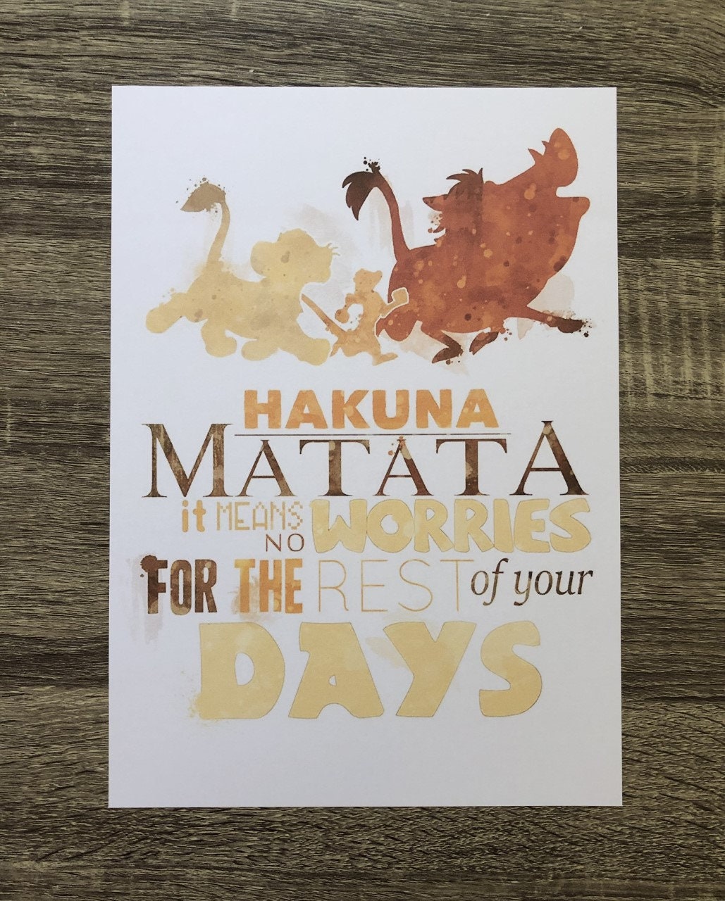 Lion King Hakuna Matata Means No Worries for the Rest of Your Days ...