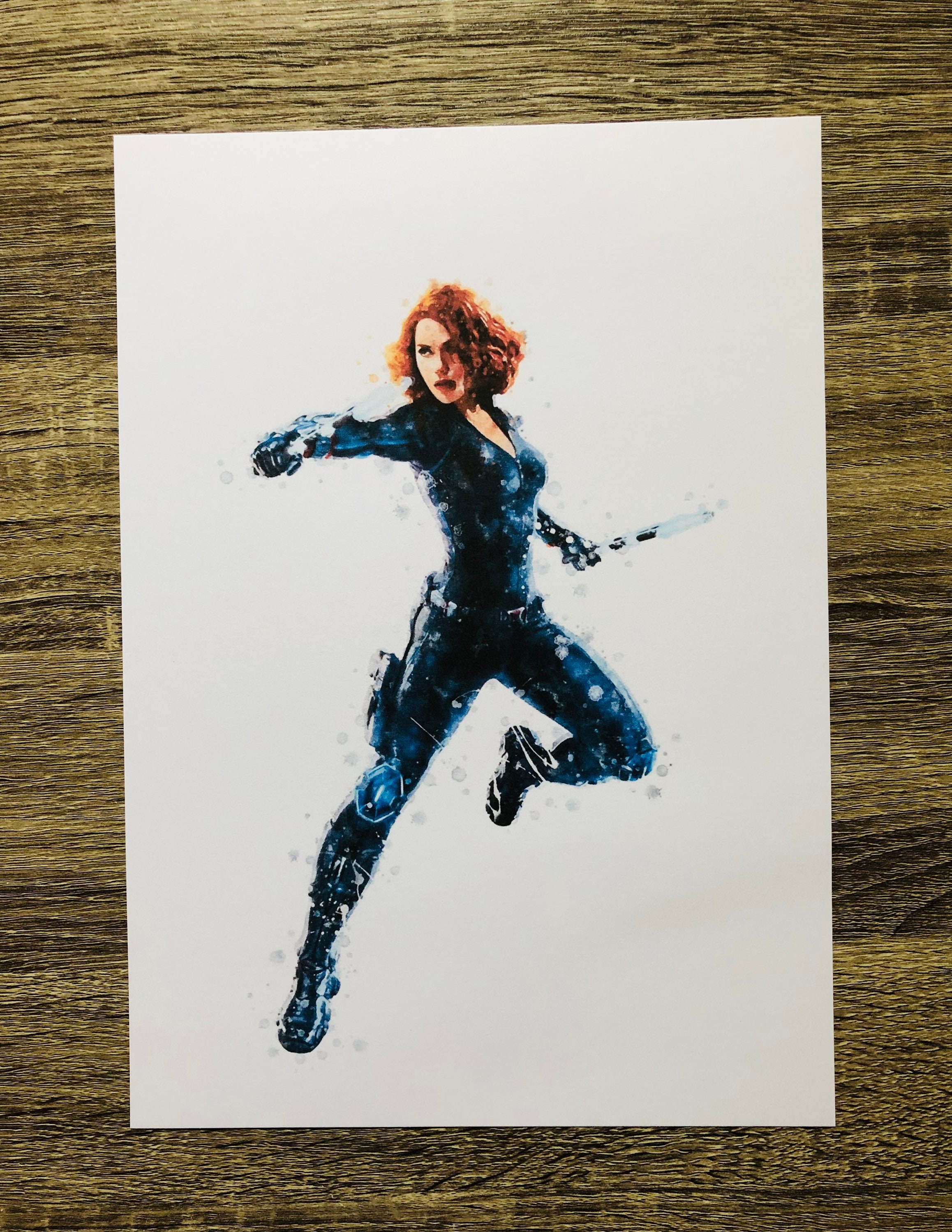 A4 Marvel Superhero Watercolour Prints - Etsy Australia