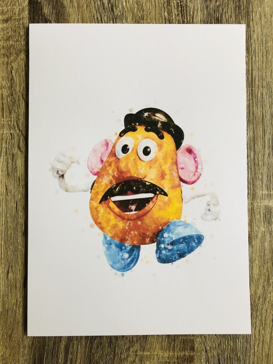 Toy Story Mr Potato Head Woody Buzz Lightyear Jessie Watercolour Print ...