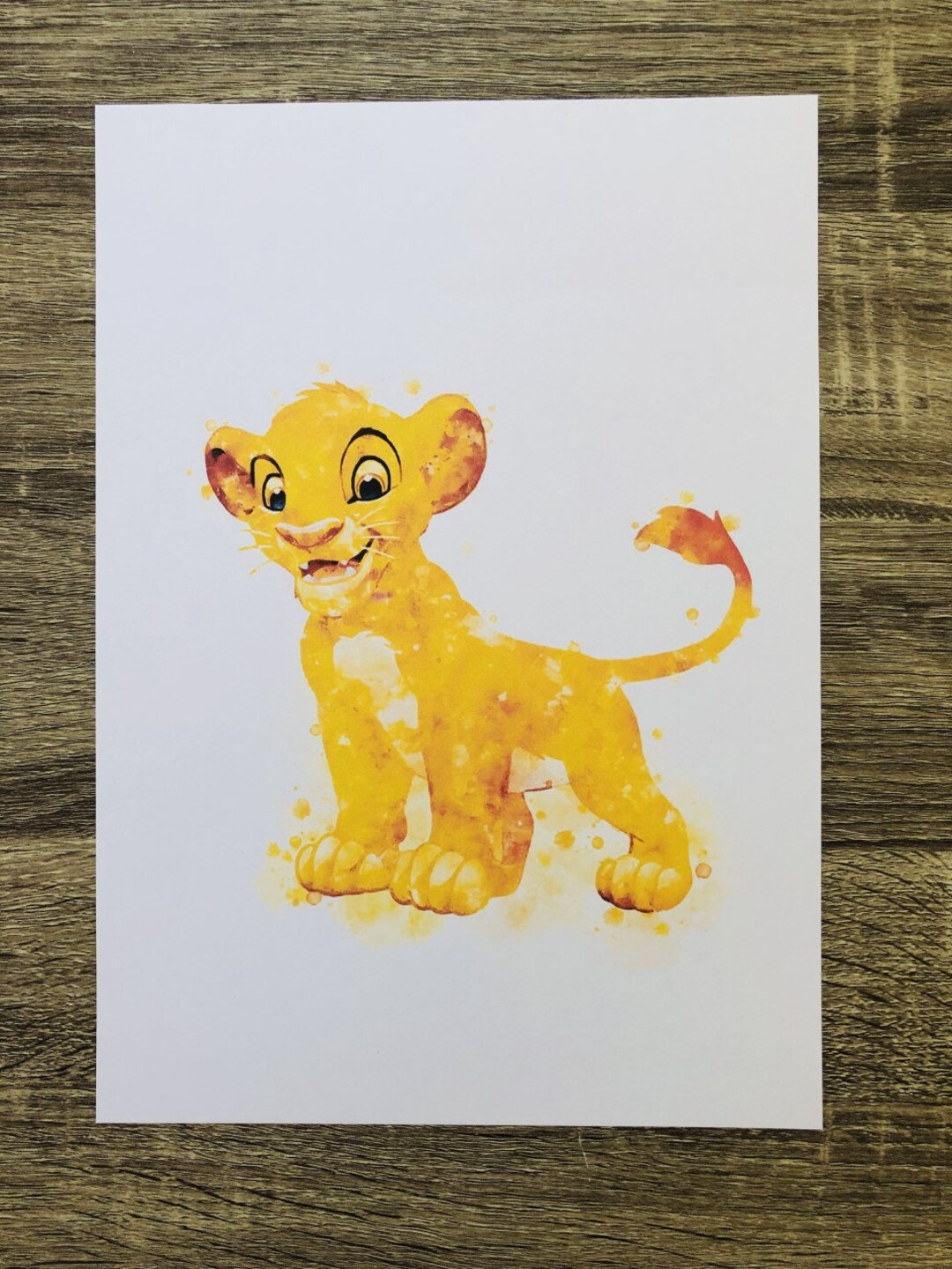 Lion King Simba Lion Cub Watercolour Print DIGITAL DOWNLOAD - Etsy