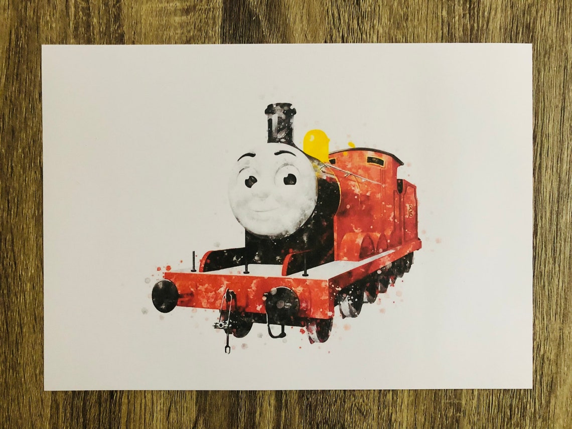 A4 Thomas the Tank Engine and Friends Train Percy Gordon James ...