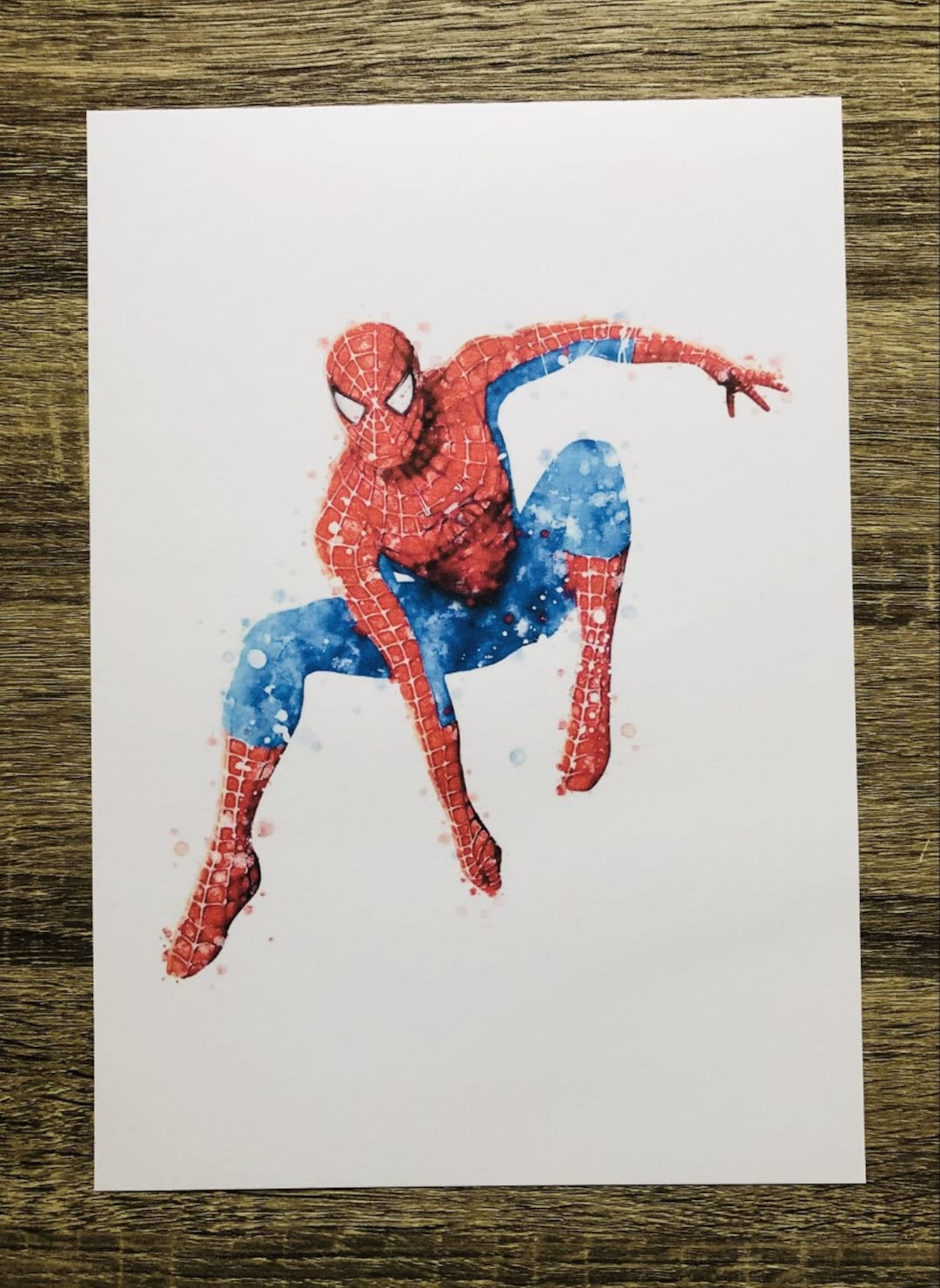 Marvel Avengers Superhero Spiderman Jumping Watercolour Print DIGITAL ...