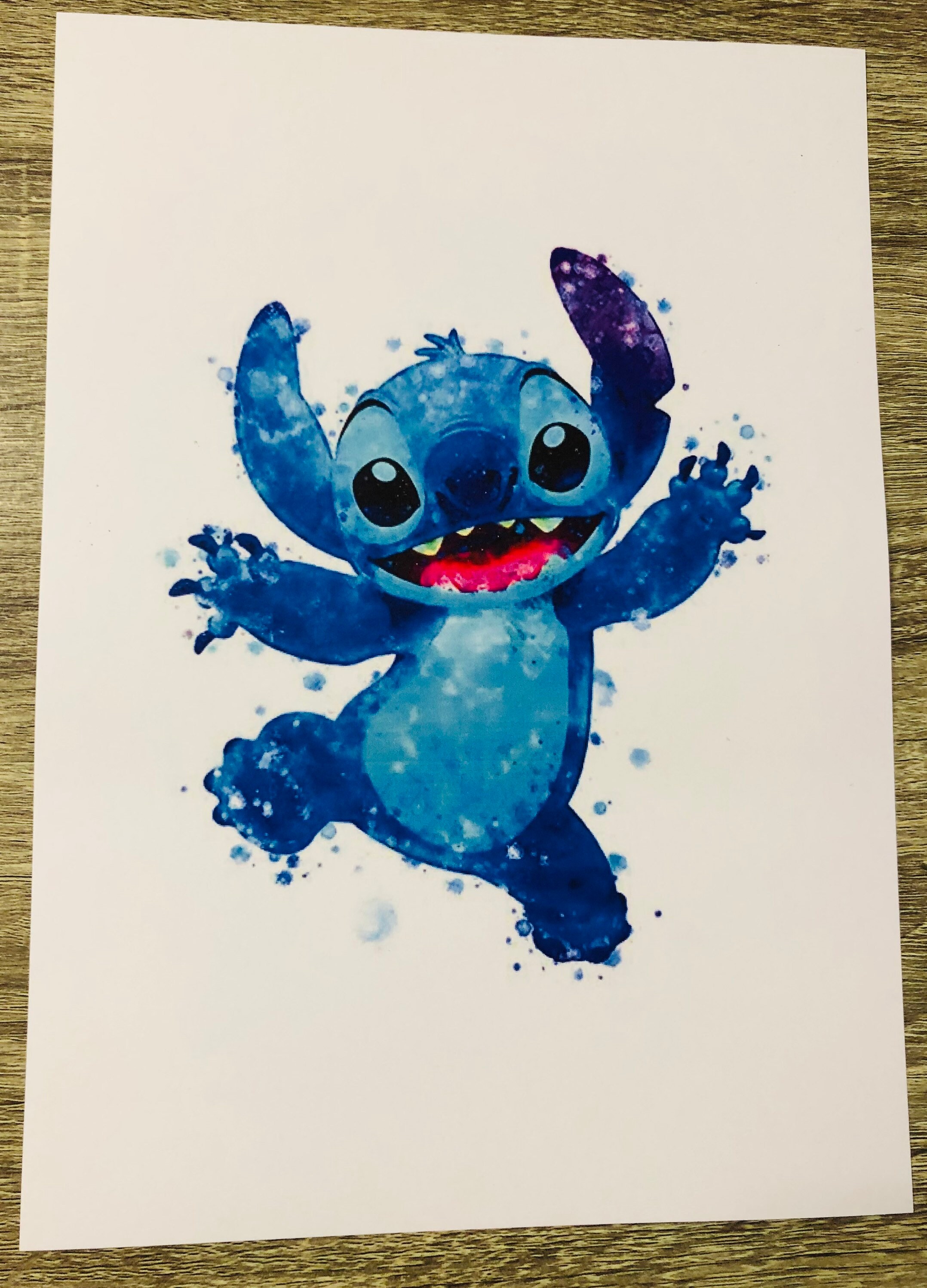 A4 Disney Lilo and Stitch Watercolour Prints - Etsy Australia